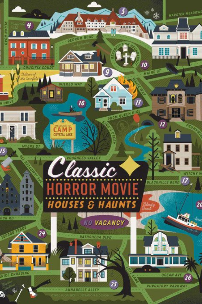 Classic Horror Movies Map – Notice: Accessories for Living